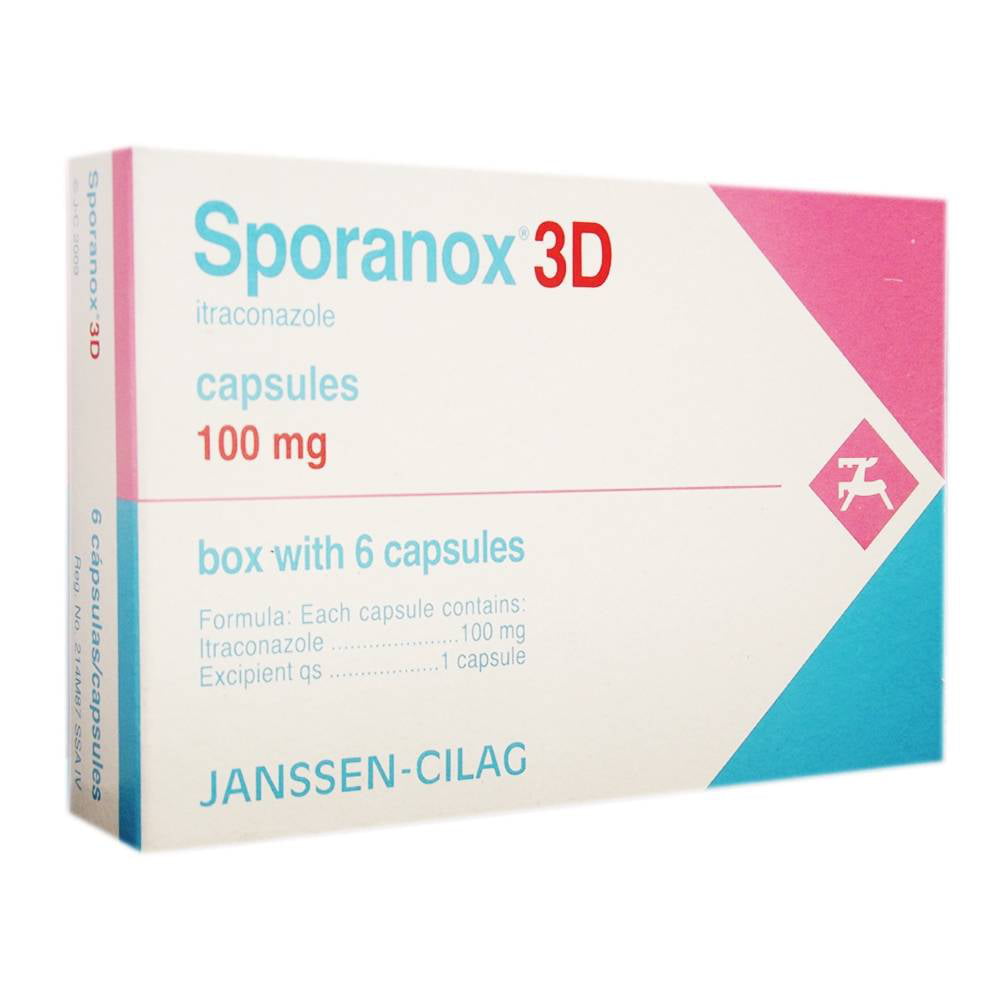 SPORANOX 3D 100MG 6 CAPSULA – Medikamentos.com