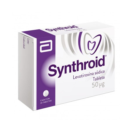 SYNTHROID 50MCG 30 TABLETA - Distribuidor de Abbott