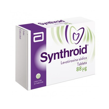 SYNTHROID 88MCG 30 TABLETA - Distribuidor de Abbott