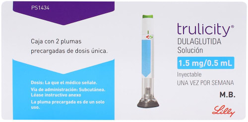 TRULICITY 1.5MG/0.5ML 2 PLUMAS SOLUCION INYECTABLE 0.5ML (R ...
