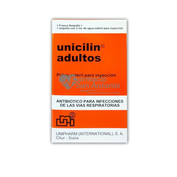 UNICILIN ADULTOS 1 SOLUCION INYECTABLE (+AGUA ESTERIL) – Medikamentos.com
