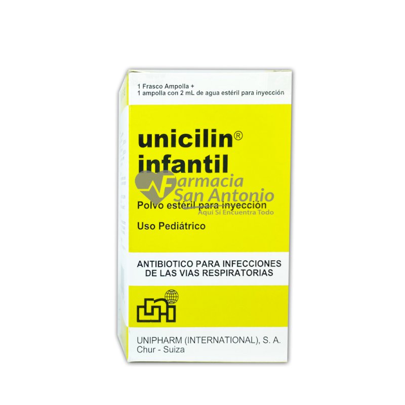 UNICILIN INFANTIL 1 SOLUCION INYECTABLE (+AGUA ESTERIL) – Medikamentos.com
