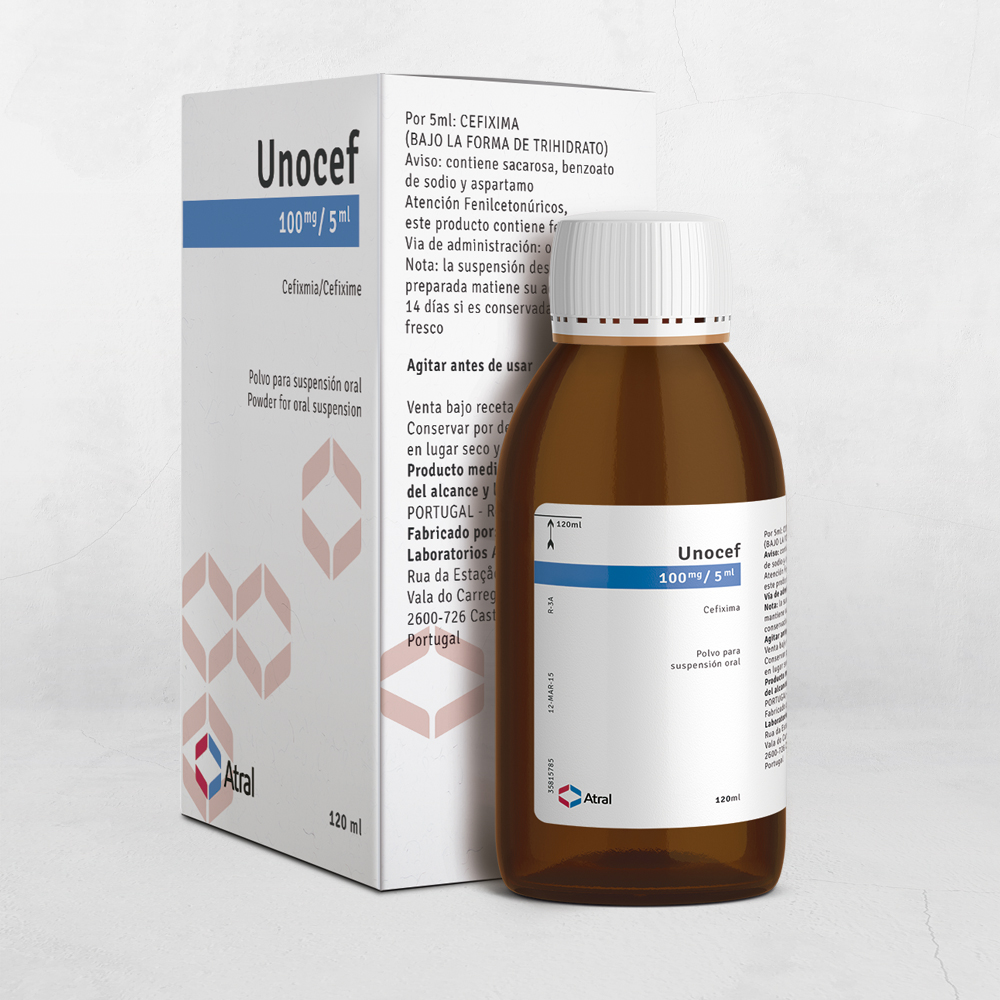 UNOCEF 100MG/5ML 120ML POLVO SUSPENSION - Distribuidor de ATRAL CIPAN