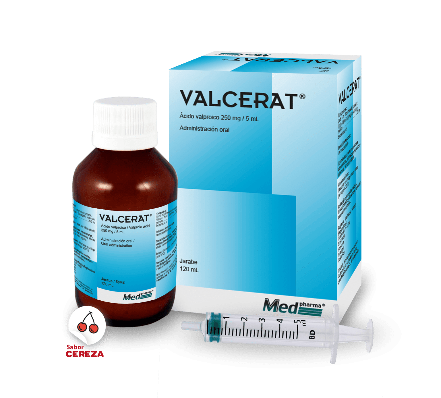 VALCERAT 250MG/5ML 120ML JARABE - Distribuidor de Med Pharma