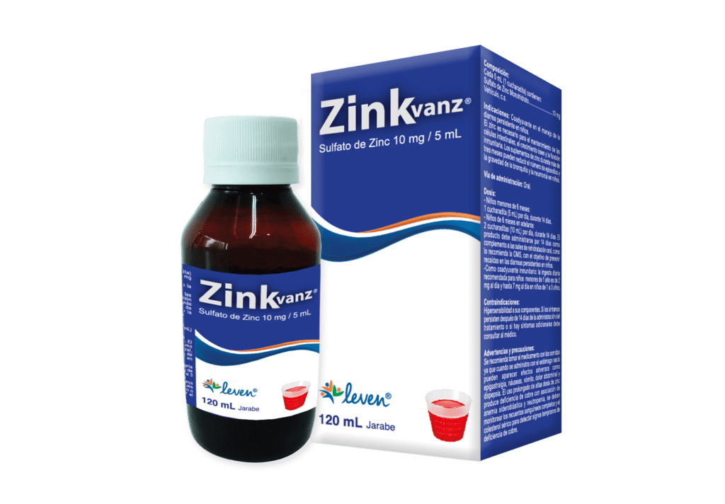 ZINKVANZ 10MG/5ML 120ML JARABE – Medikamentos.com