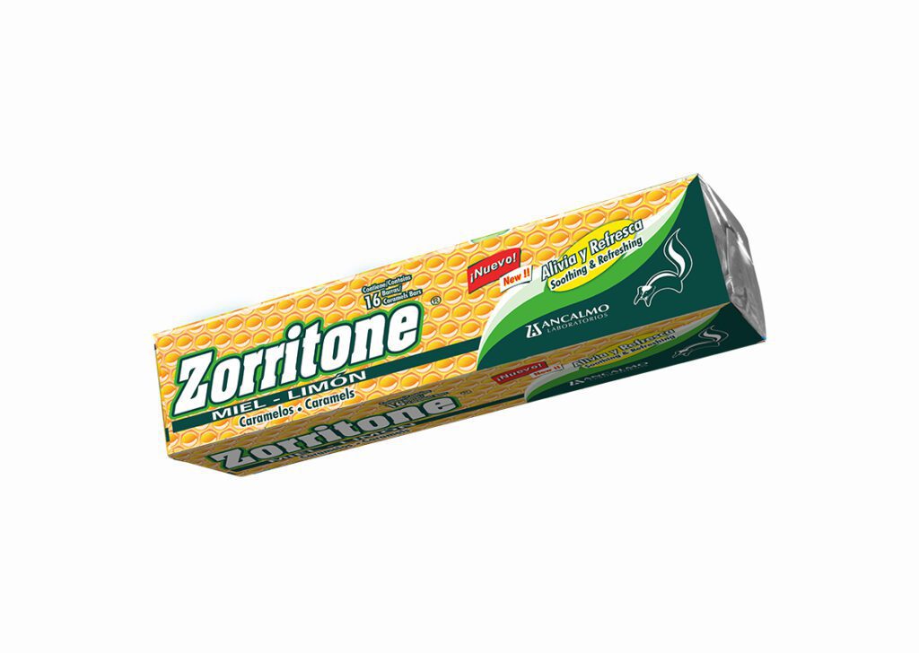 ZORRITONE MIEL-LIMON 16 CARAMELO BARRAS (DISP) - ANCALMO
