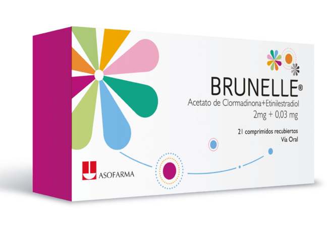 BRUNELLE 2MG/0.03MG 21 COMPRIMIDO - Distribuidor de ASOFARMA