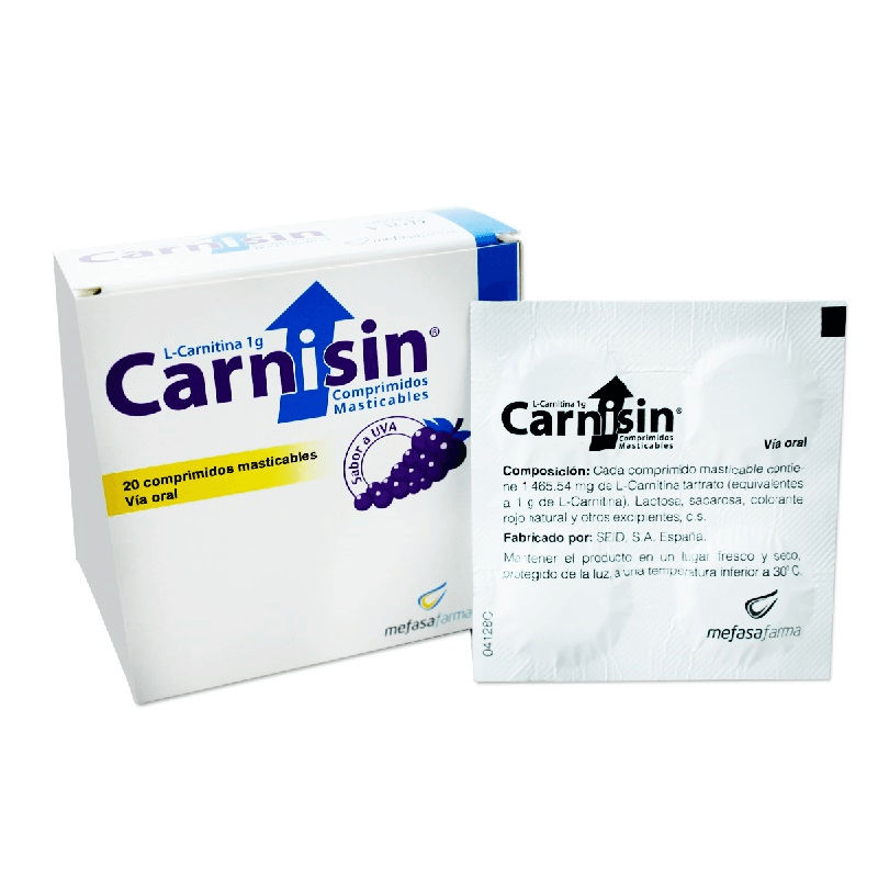 CARNISIN 1G 20 COMPRIMIDO MASTICABLE – Medikamentos.com