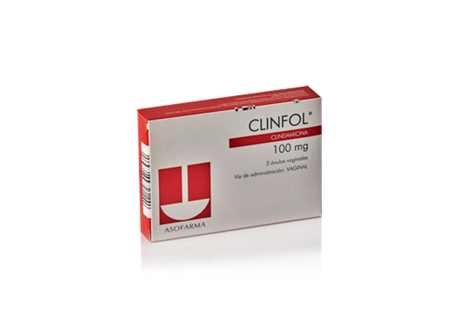 CLINFOL 100MG 3 OVULO - Distribuidor de ASOFARMA