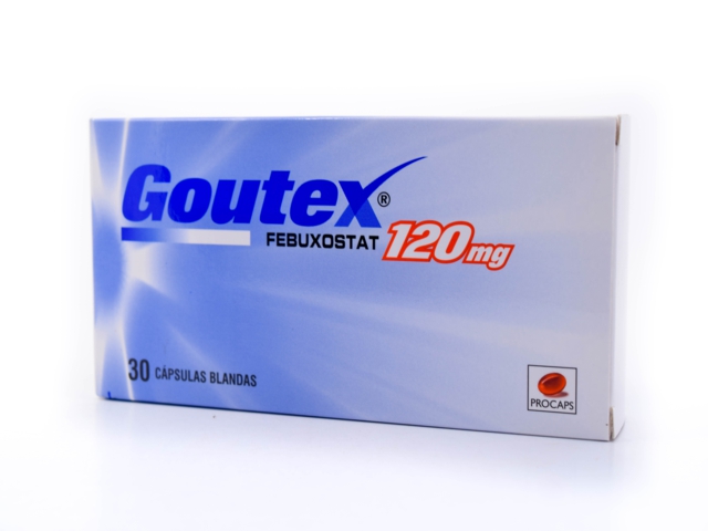 GOUTEX 120MG 30 CAPSULA - Distribuidor de PROCAPS FARMA