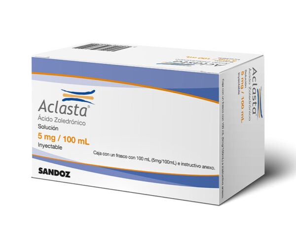 ACLASTA 5MG/100ML 1 SOLUCION INYECTABLE IV - Distribuidor de SANDOZ