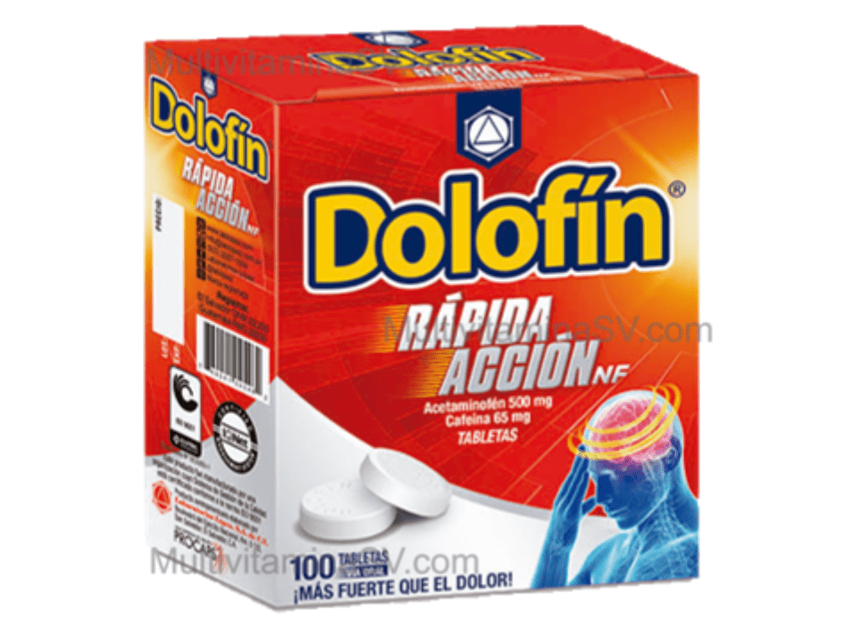 DOLOFIN RAPIDA ACCION 500MG/65MG 1 TABLETA - Distribuidor de PROCAPS