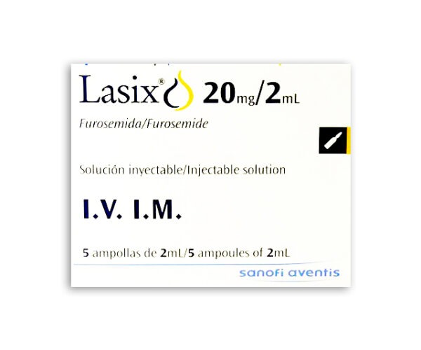 LASIX 20MG/2ML 5 SOLUCION INYECTABLE IM/IV - Distribuidor de SANOFI